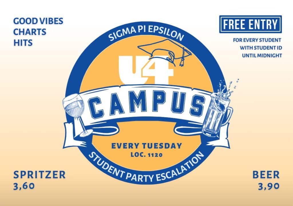 U4 CAMPUS - Student Party Escalation - every tuesday - WARDA 20260127